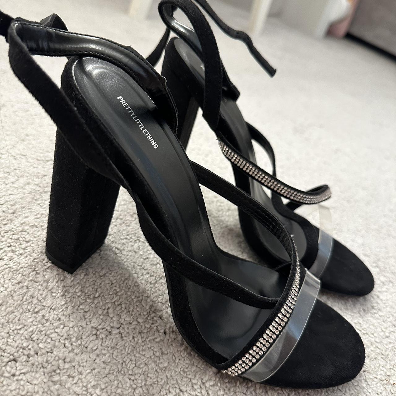 Black and silver heels Never worn before - Depop