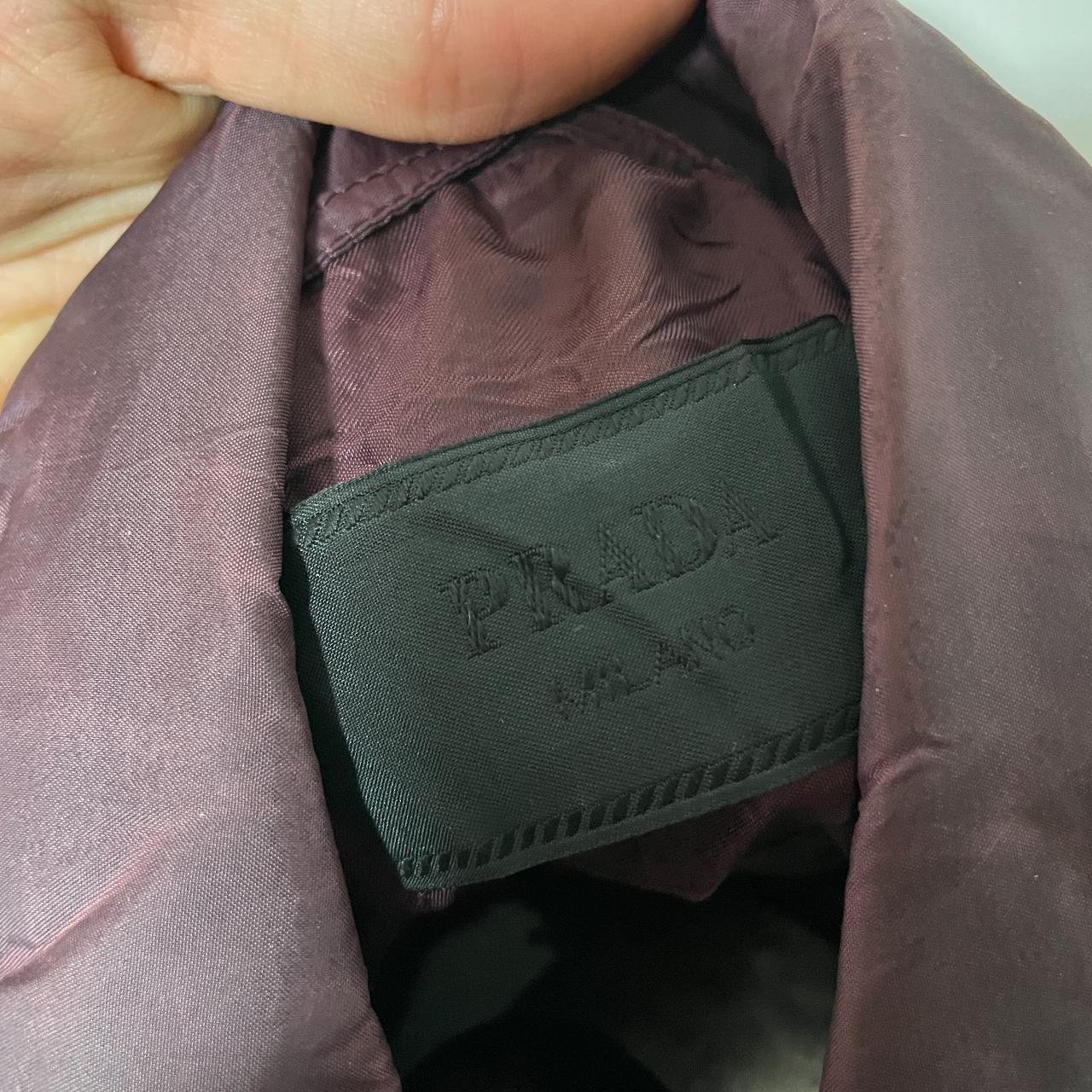 Rare Burgundy coloured Prada Mac, long coat missing... - Depop