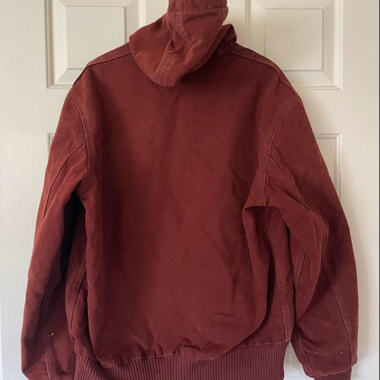 Carhartt Men's Burgundy/Maroon/Red Jacket Size... - Depop