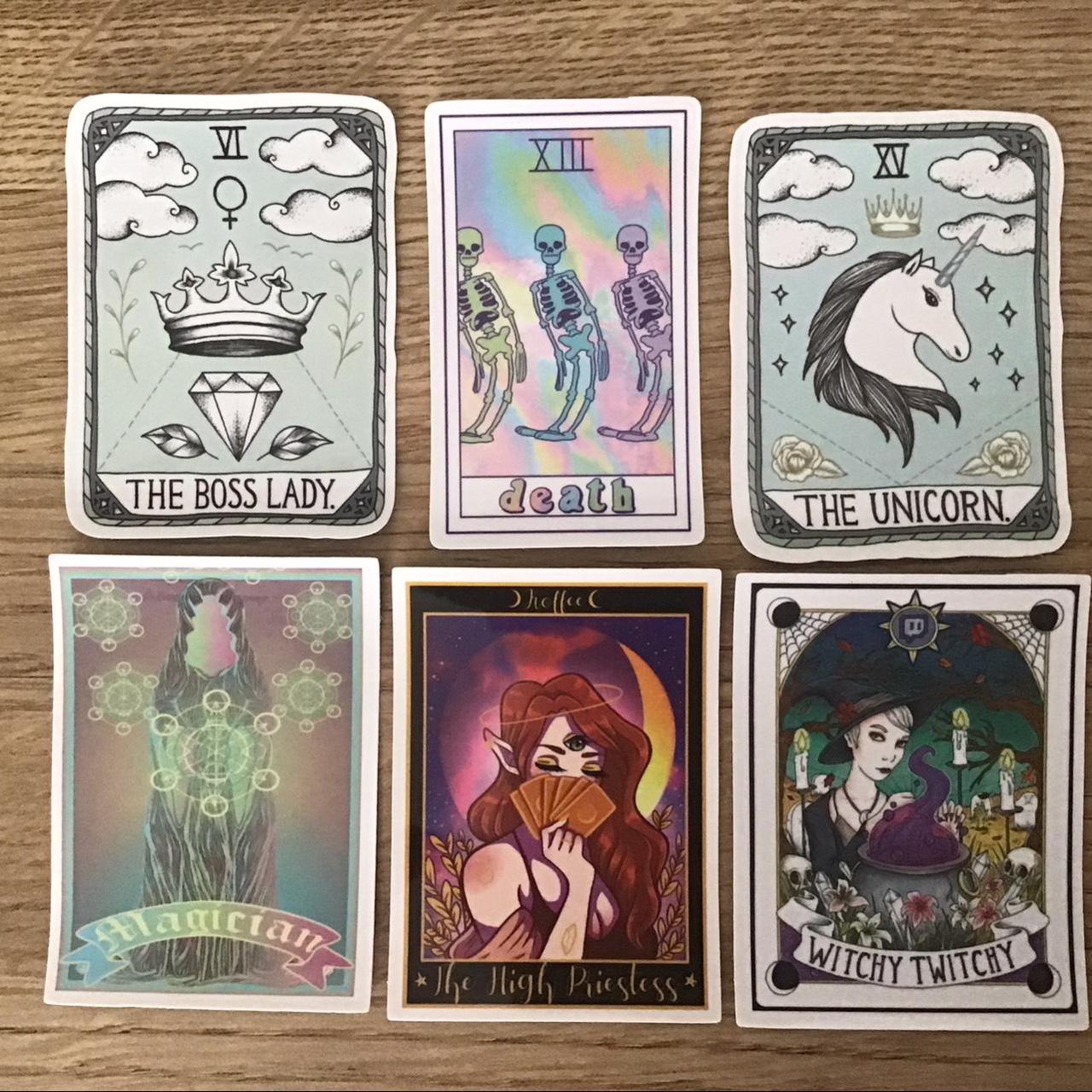 Free postage 🙂 6x tarot card stickers. Buy 3 sets... - Depop