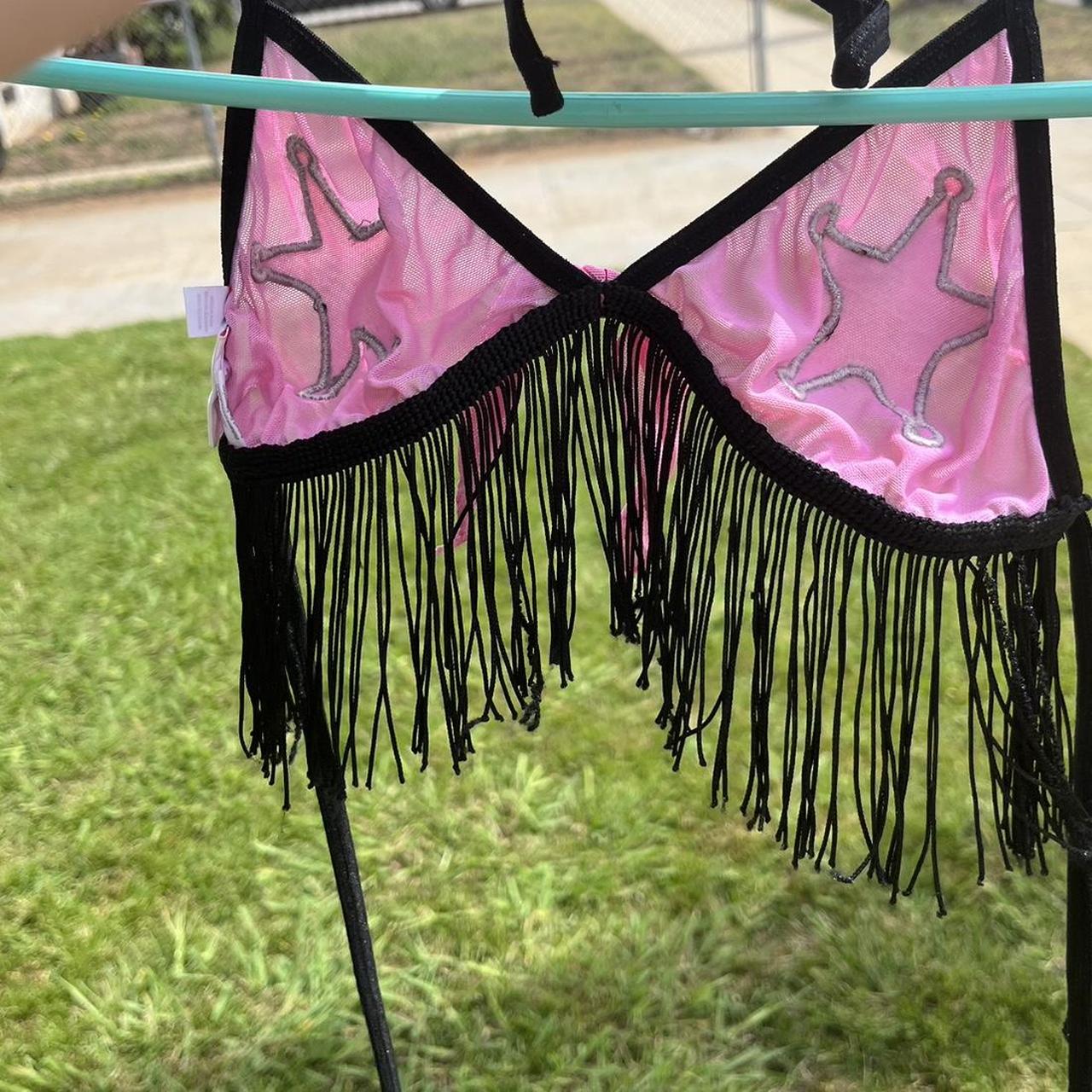 vintage “dreamgirl” star fringe bra/top!! size... - Depop