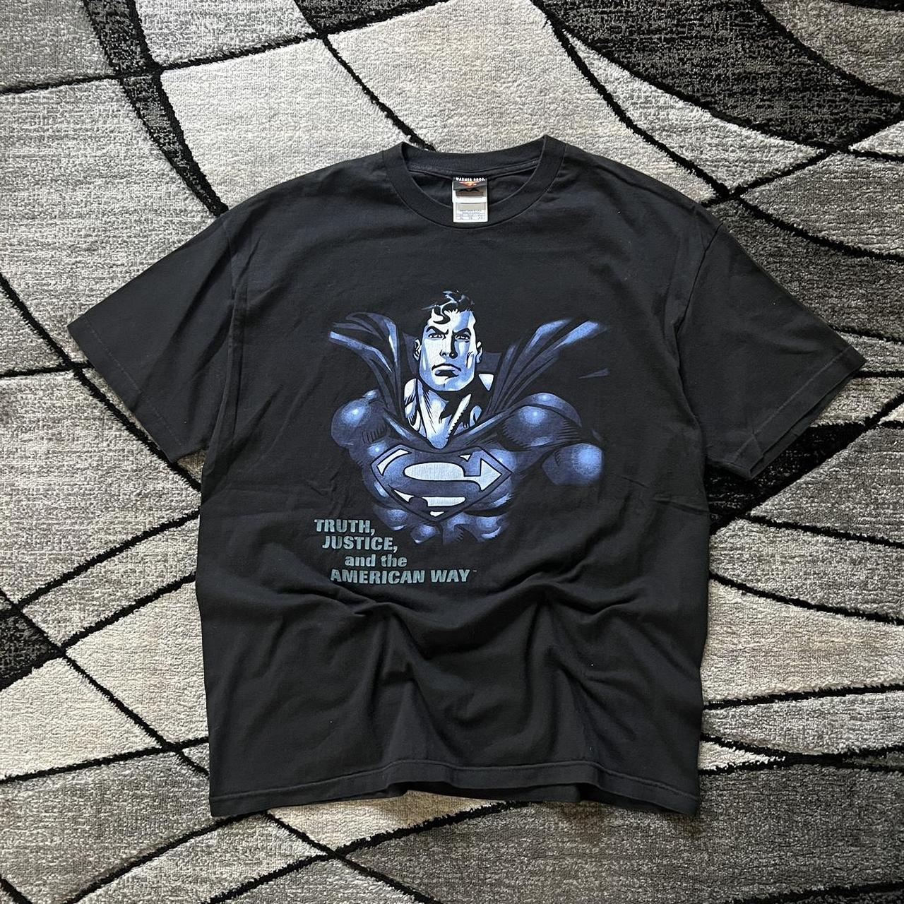 vintage y2k 2002 superman dc shirt ️ size xl, 23 x... - Depop