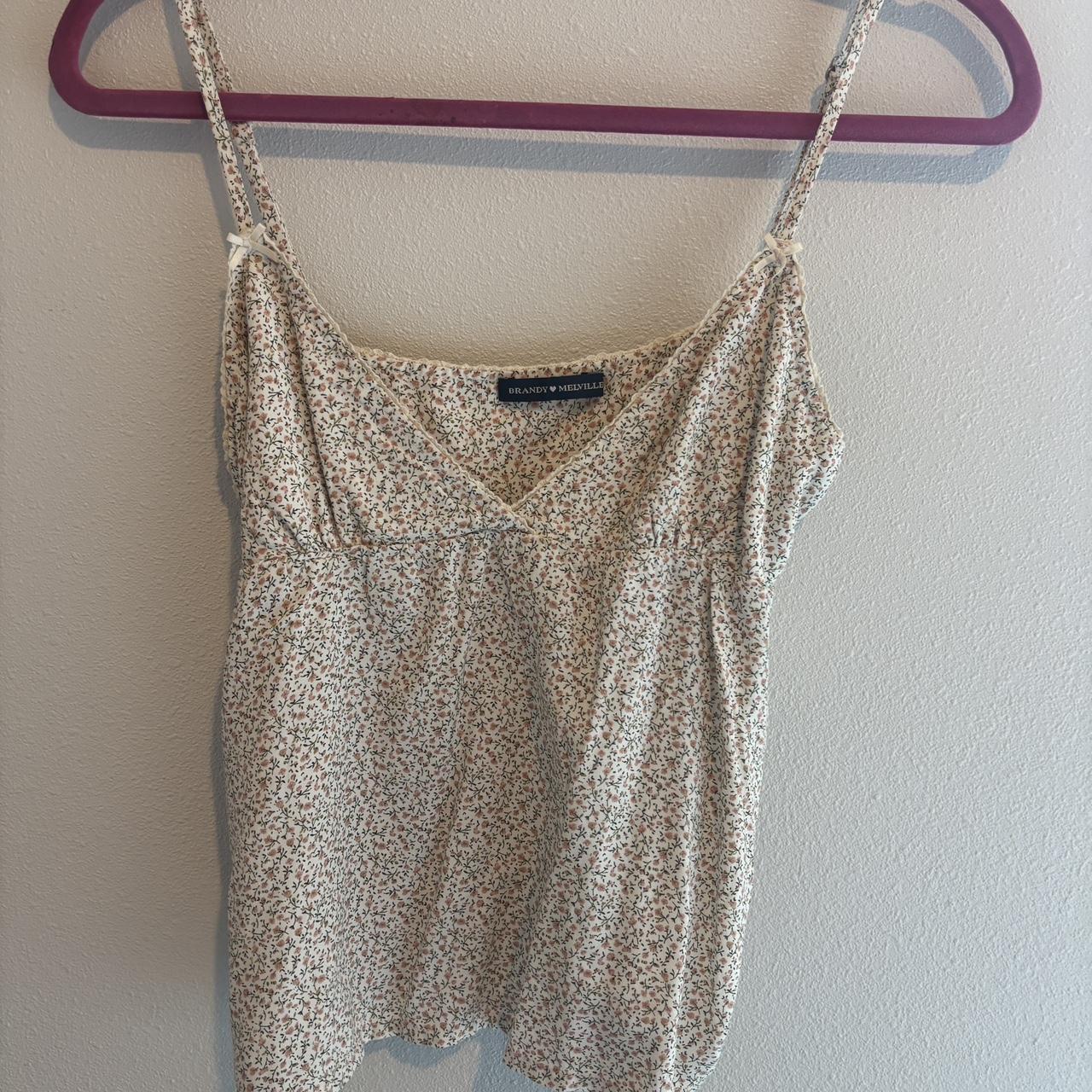 Floral brandy tank | Depop