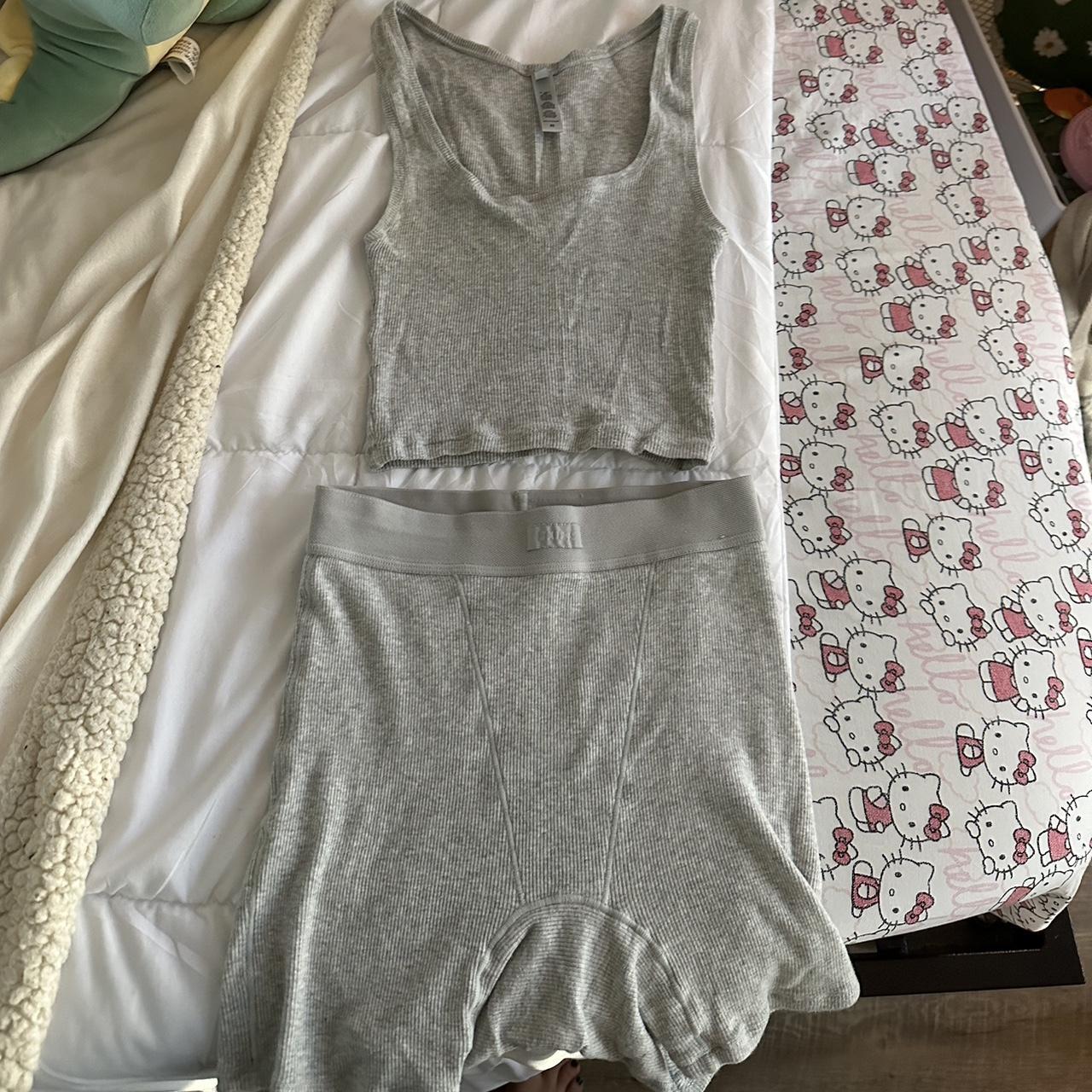 skims lounge boxers set both pieces size xs perfect... - Depop