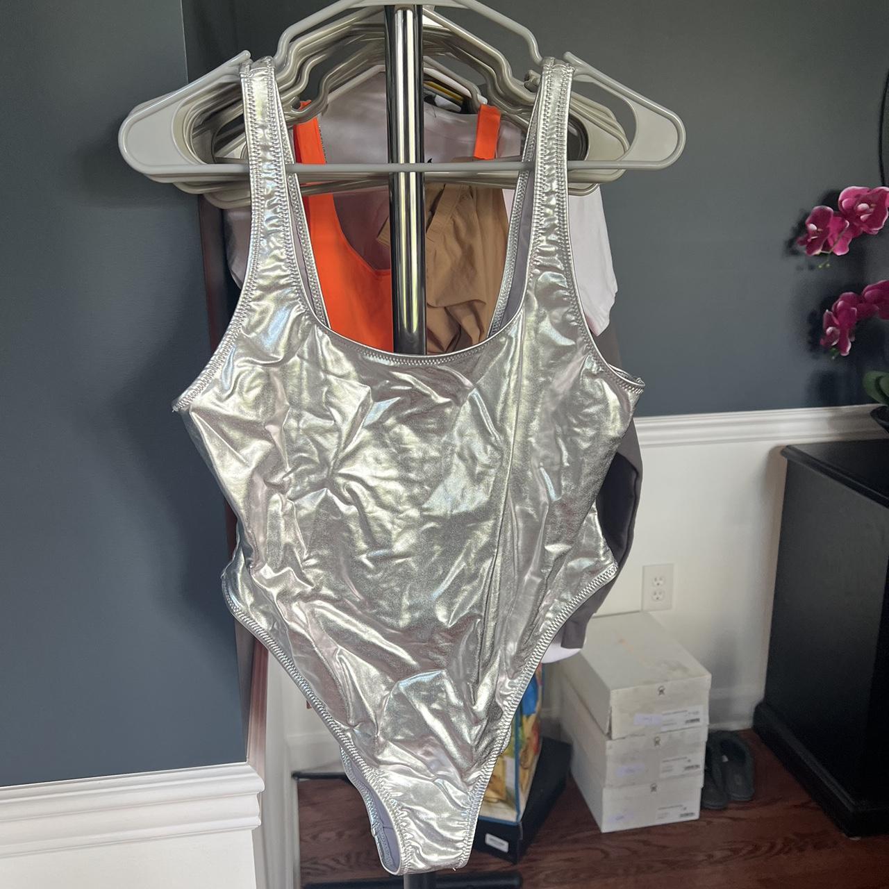 NWT SKIMS METALLIC ONE PIECE SWIM! Super cute and... - Depop