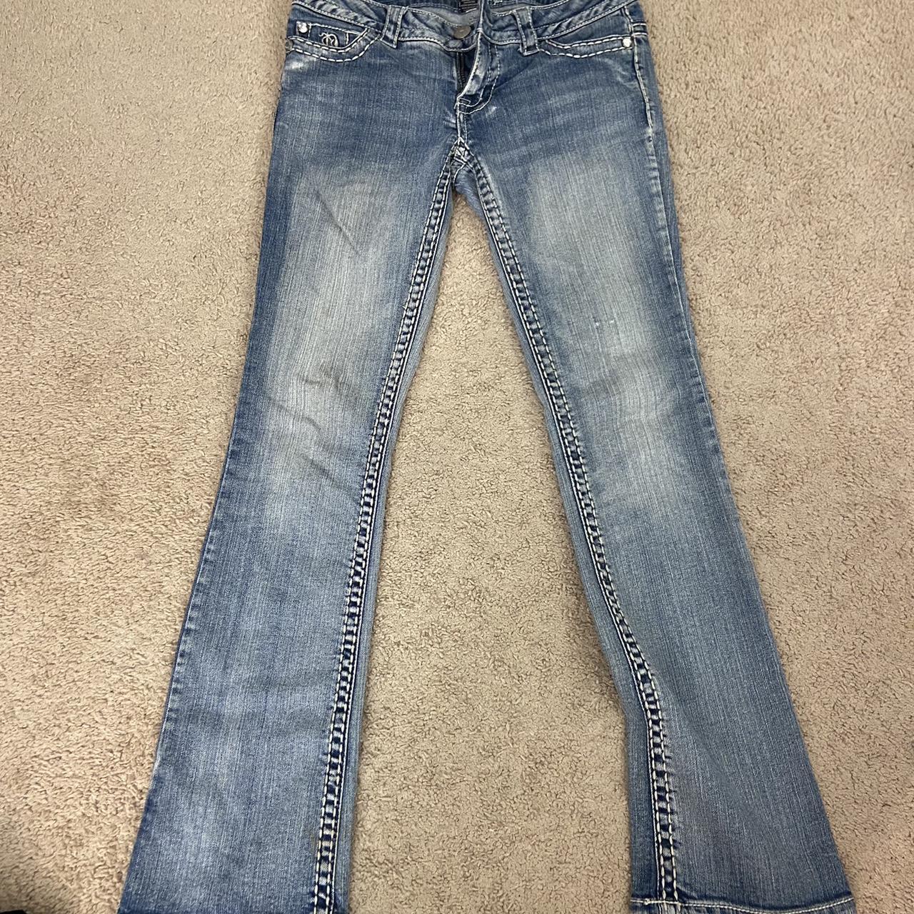 Flared boot cut low rise jeans :) Size 2 but fits... - Depop
