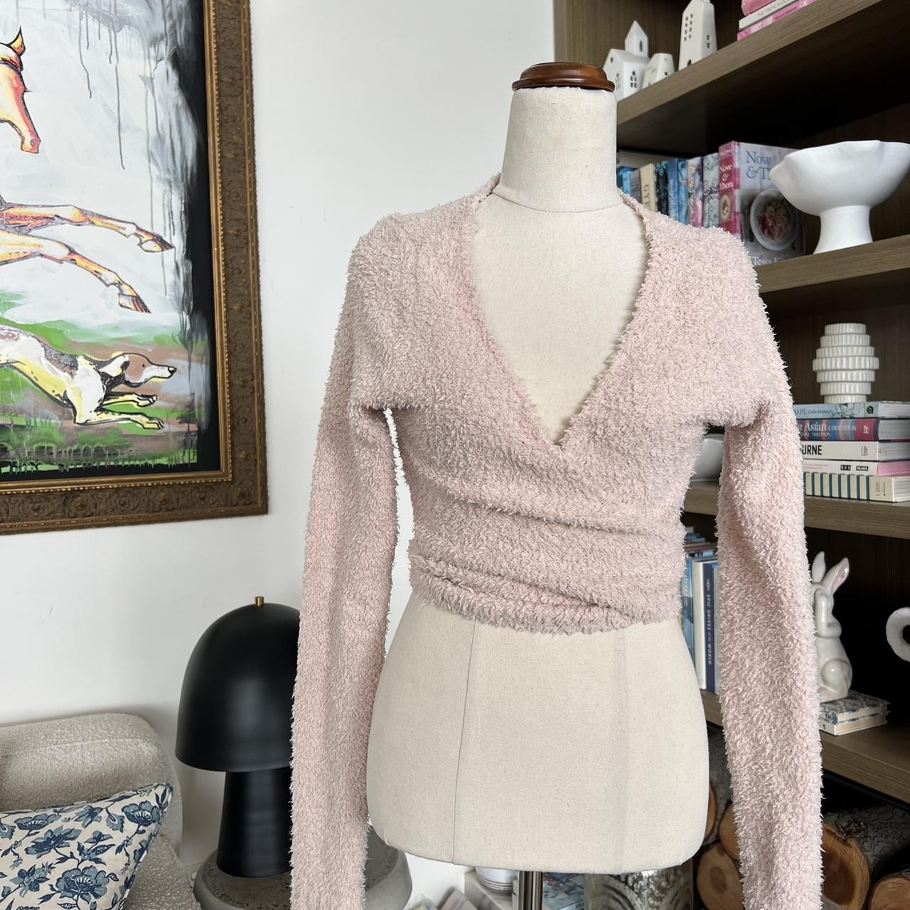 Skims pink wrap cardigan - Depop