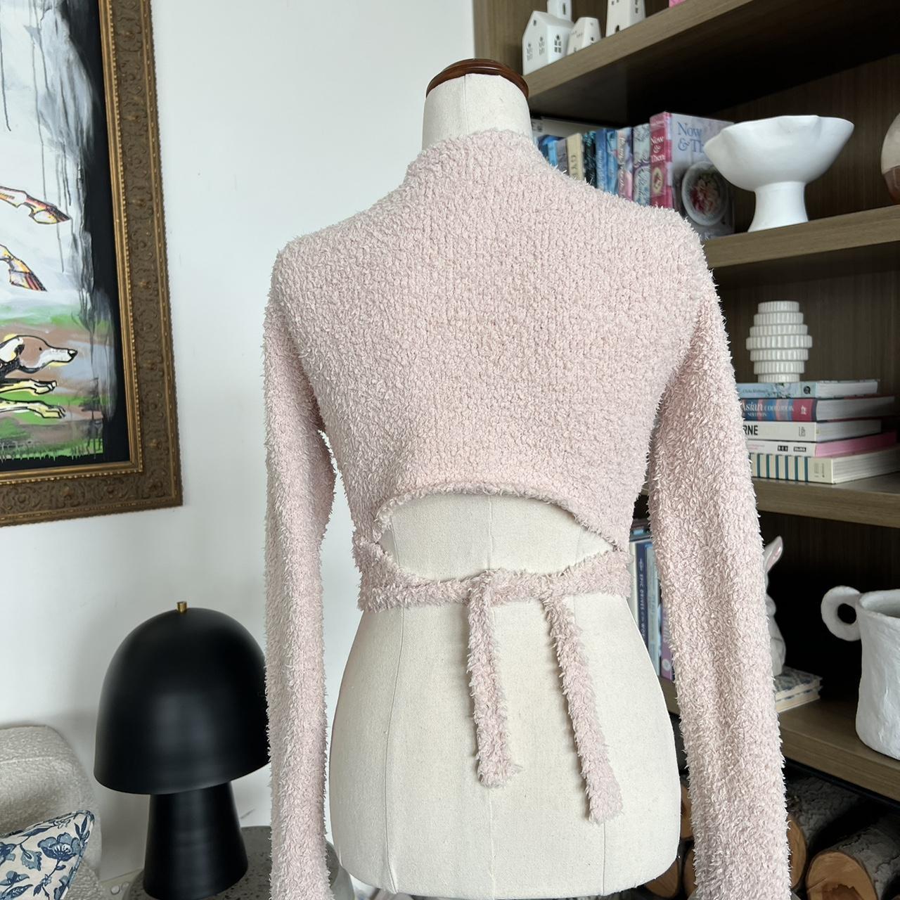 Skims pink wrap cardigan - Depop