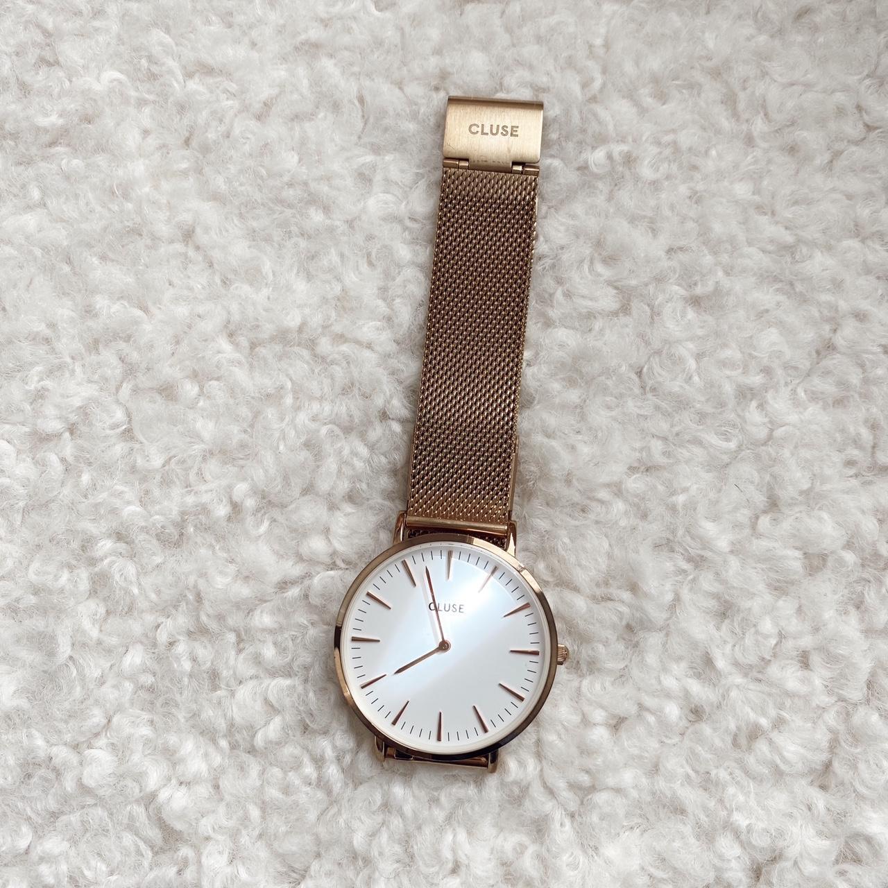 Cluse Rose Gold with Mesh Strap watch Great... - Depop