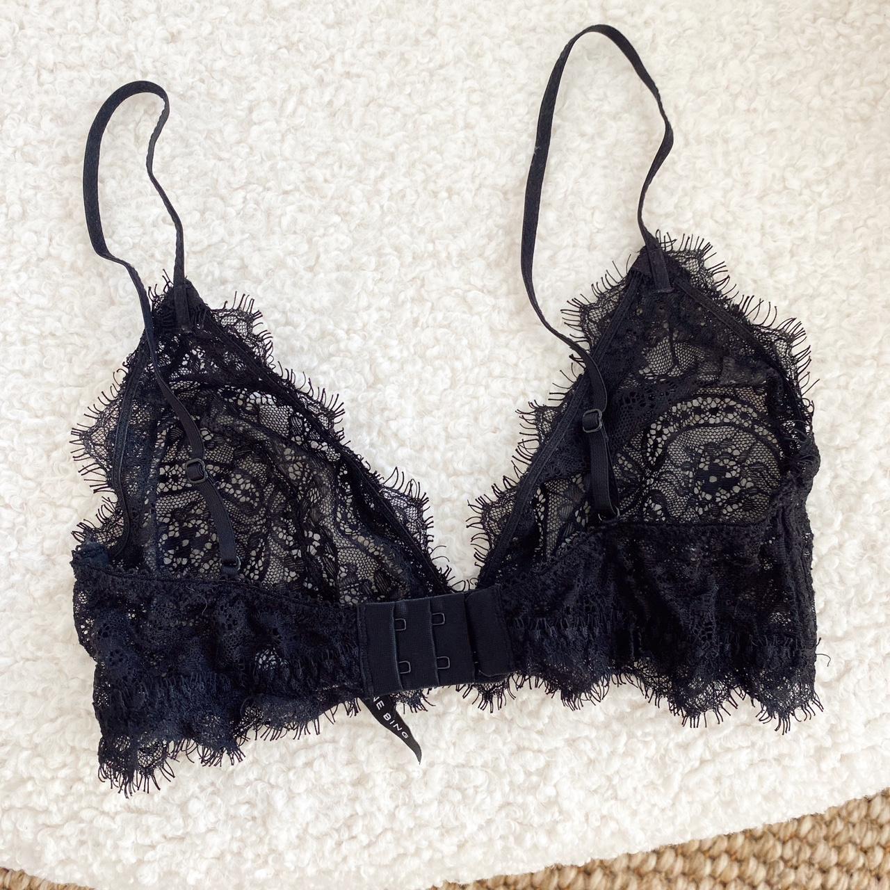Anine Bing Lace Bra with Trim - Black Brand new... - Depop