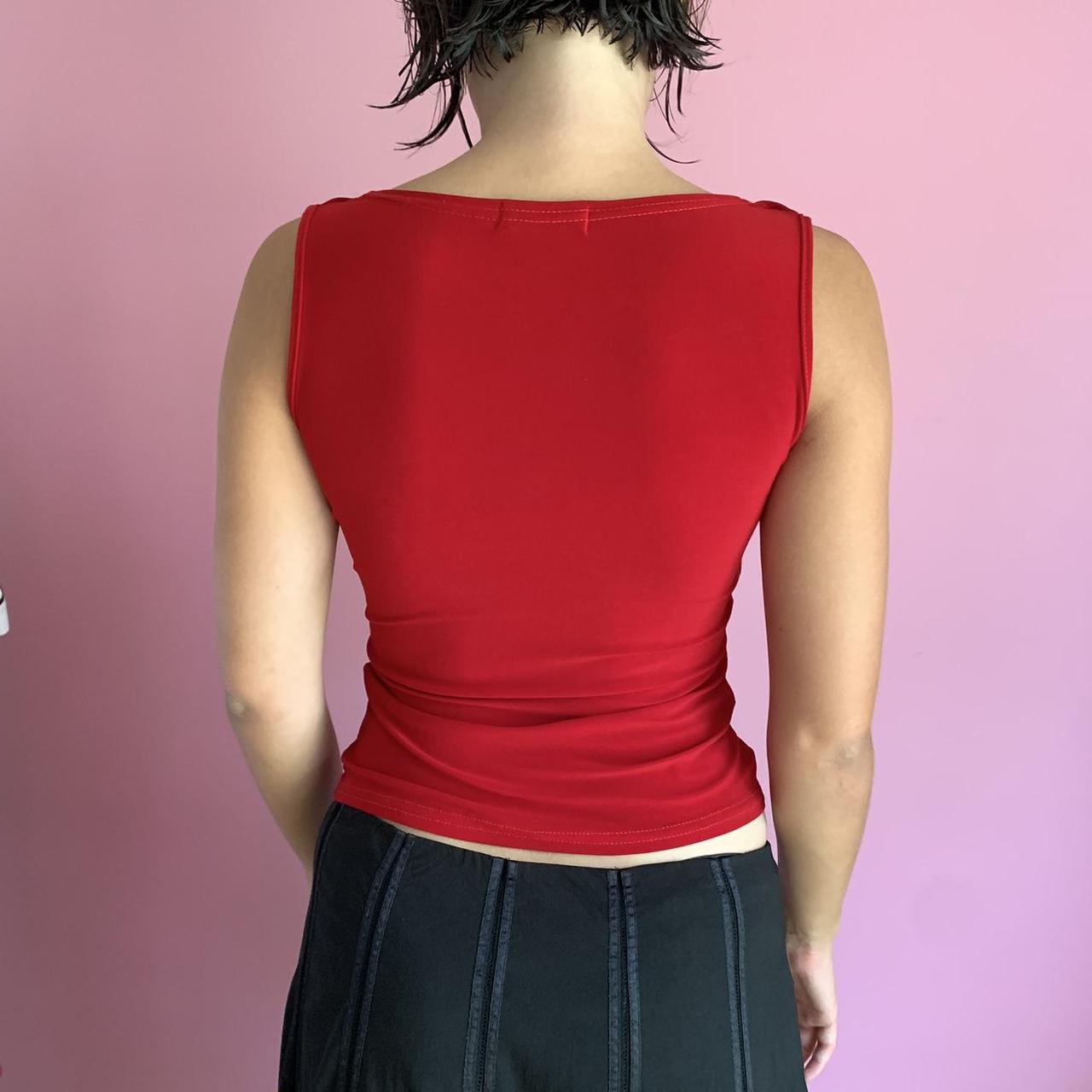 iconic 2000s red & black top💥 multi layer top with... - Depop
