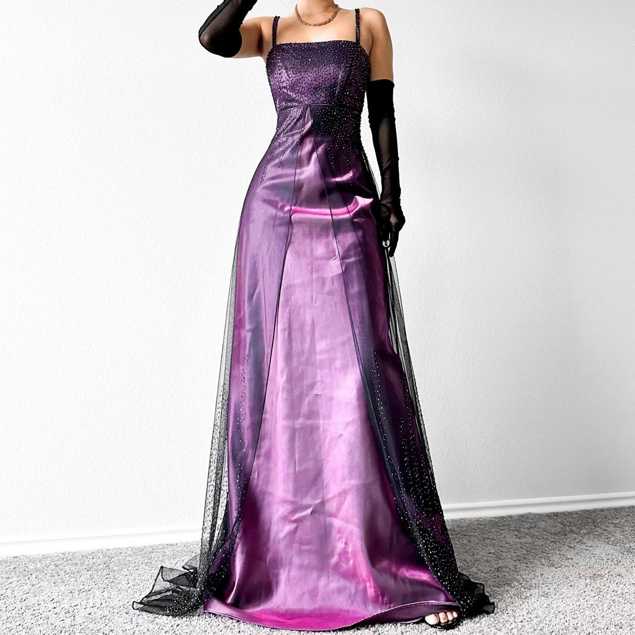 Vintage Prom Dress Y2K 2000s coquette fairy purple... - Depop