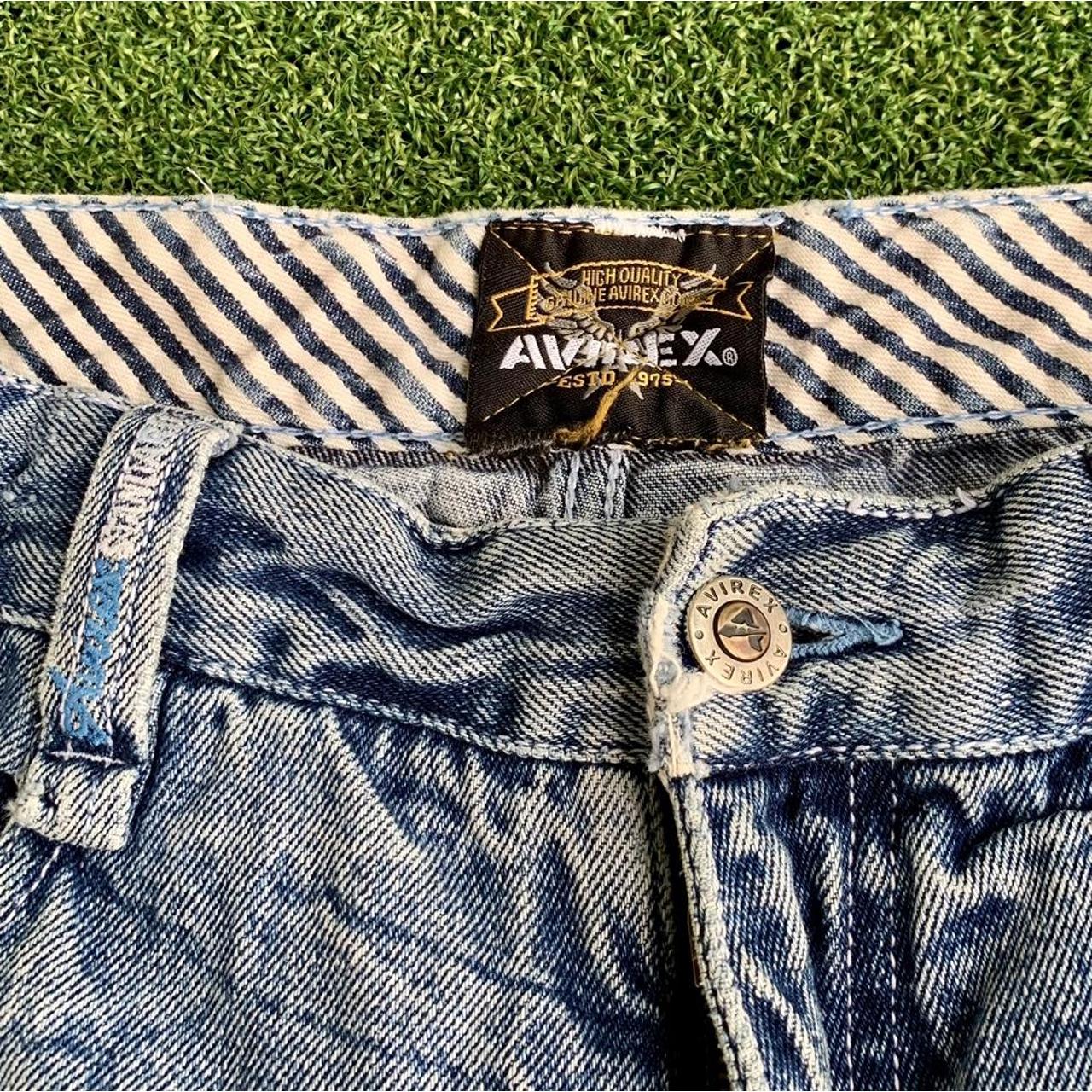 Vintage Blue Avirex jeans Size: 34w X 28L In... - Depop