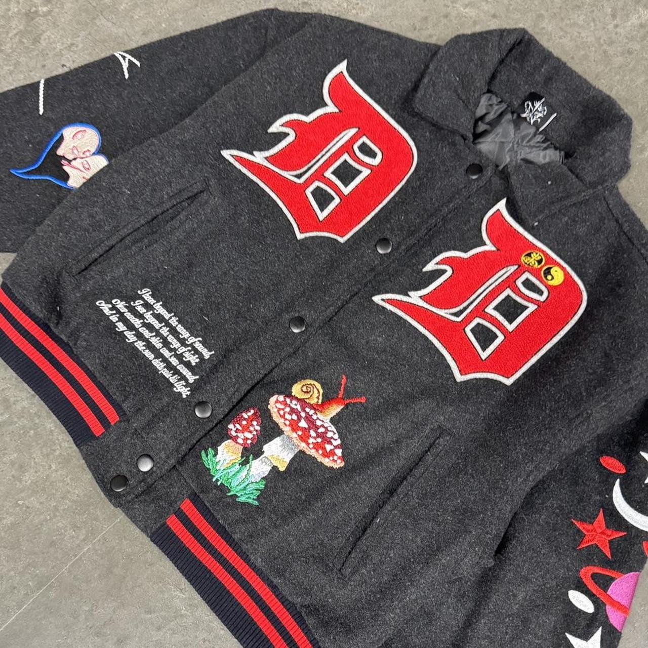 RARE Drop Dead varsity jacket Size: Large In great... - Depop