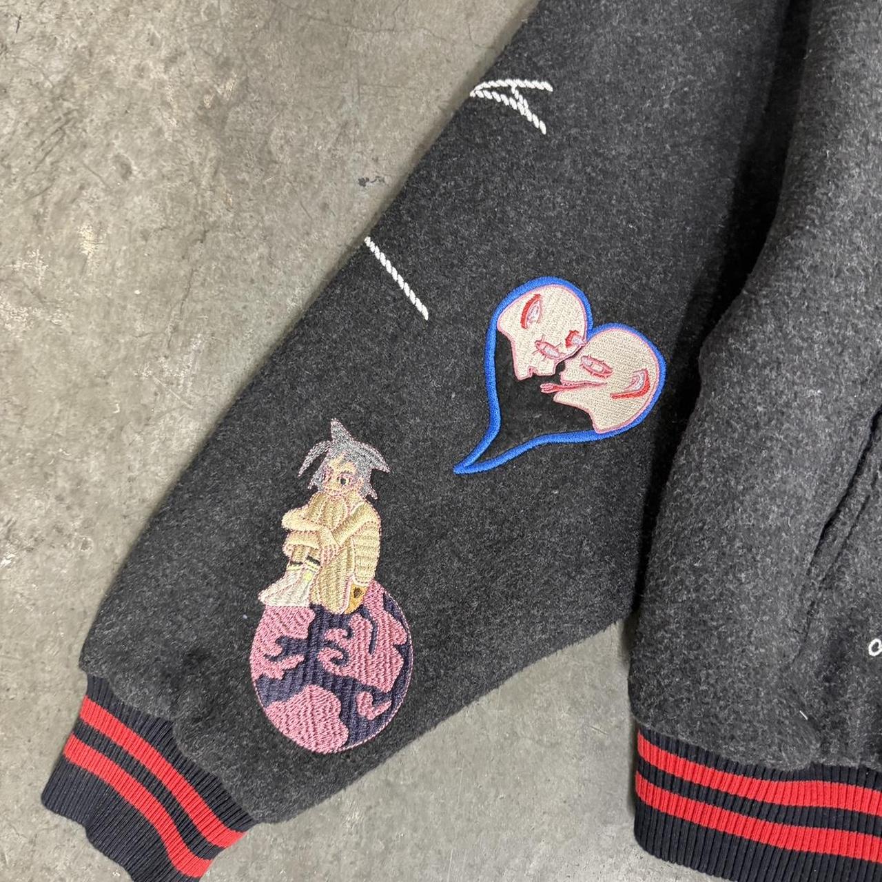 RARE Drop Dead varsity jacket Size: Large In great... - Depop