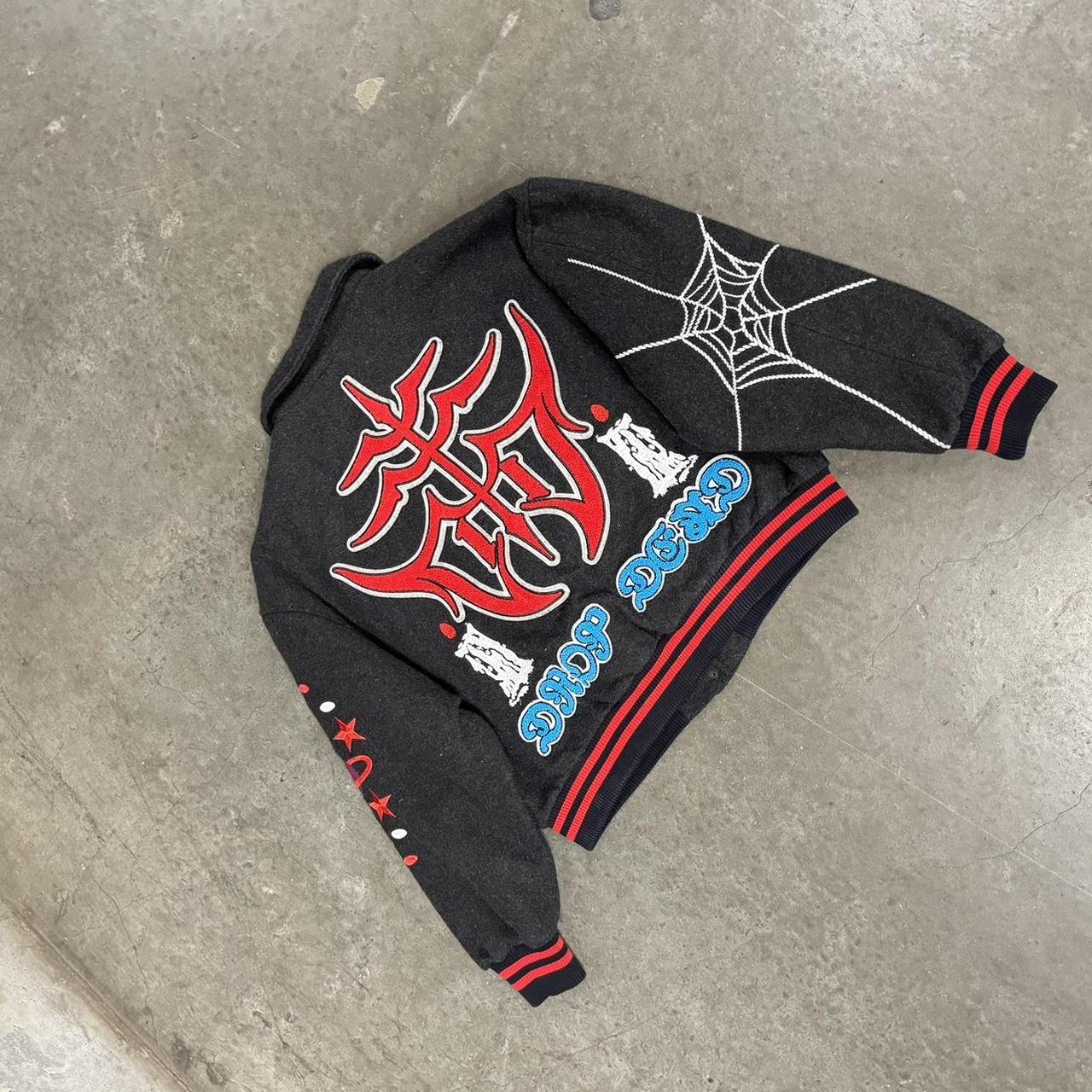 RARE Drop Dead varsity jacket Size: Large In great... - Depop