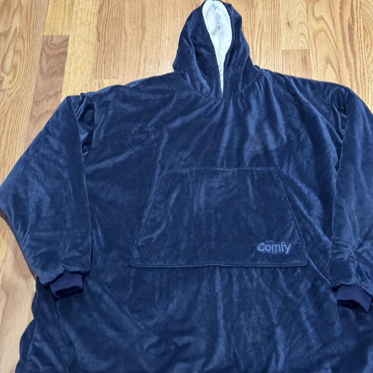 Navy blue oodie “the comfy” brand navy blue size M-L... - Depop