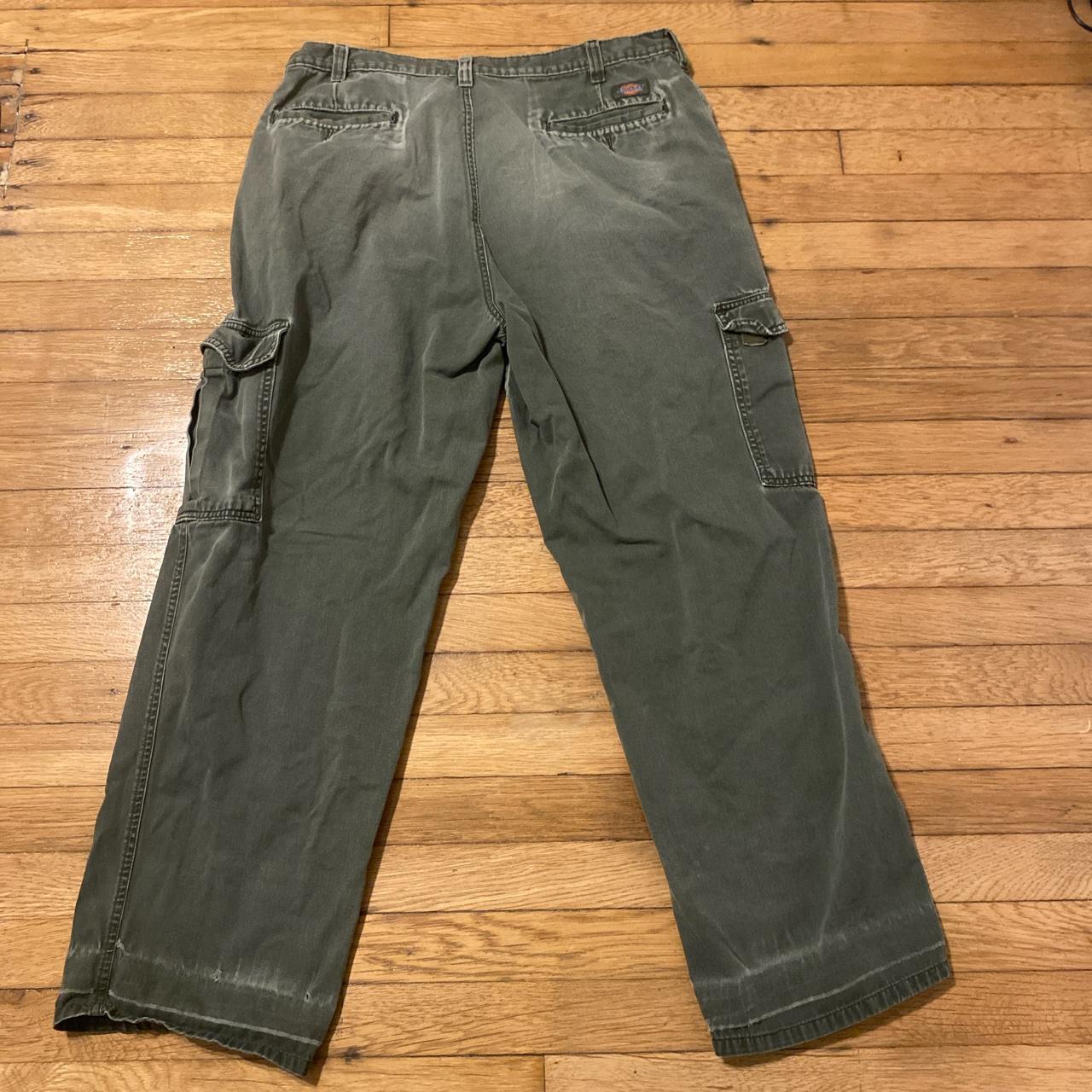 Vintage Distressed Baggy Dickies Cargo Pants. 36... - Depop