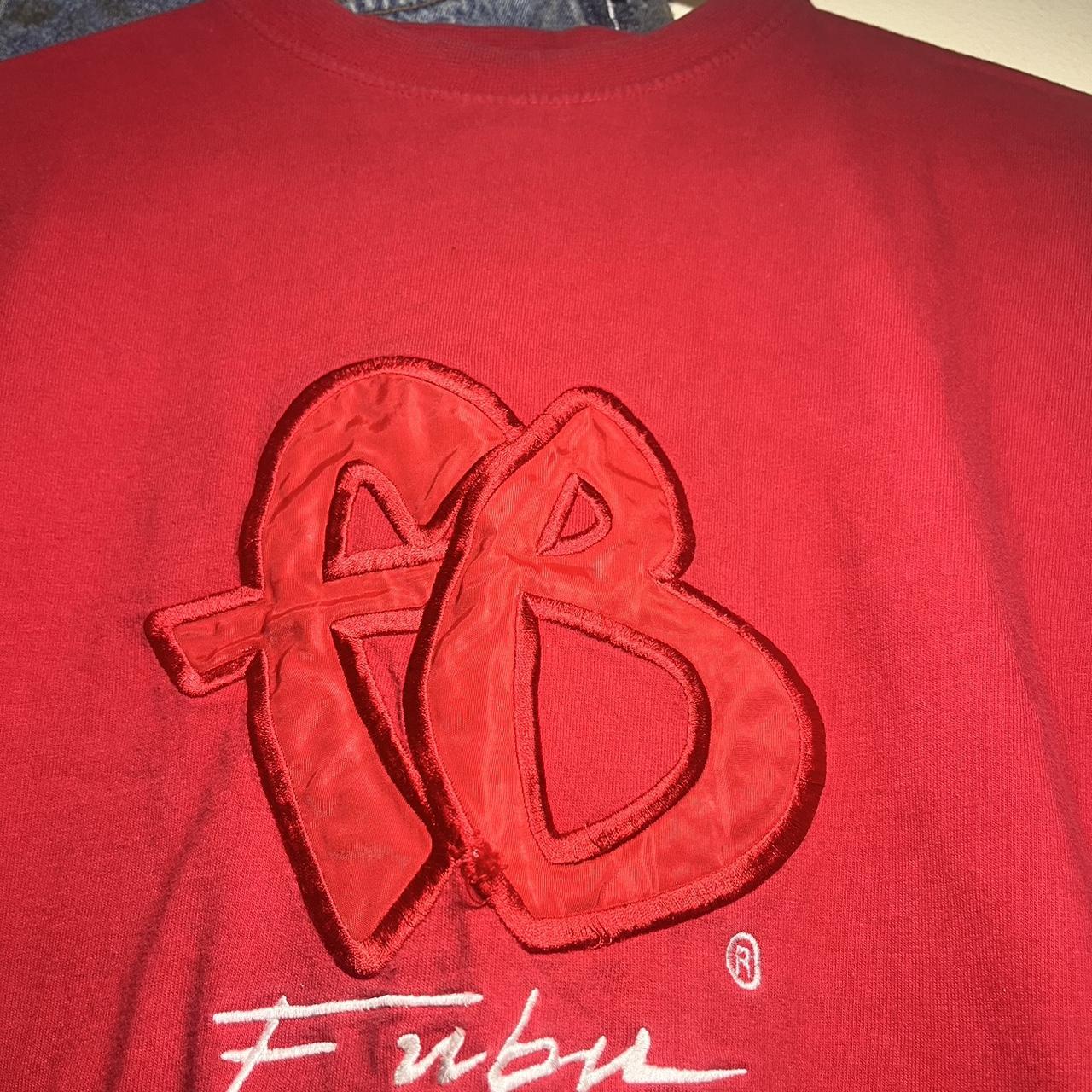 FUBU red embroidered logo shirt Prices always OBO - Depop