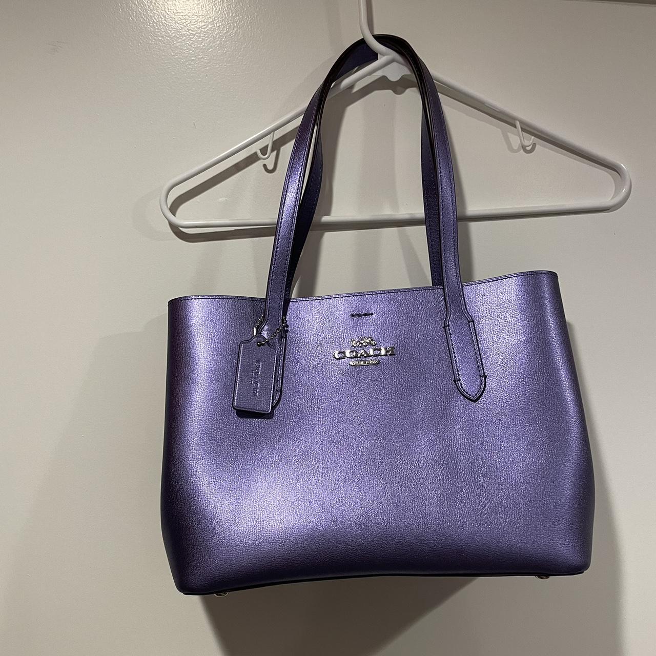 Coach Purse Metallic Periwinkle color Comes with... - Depop
