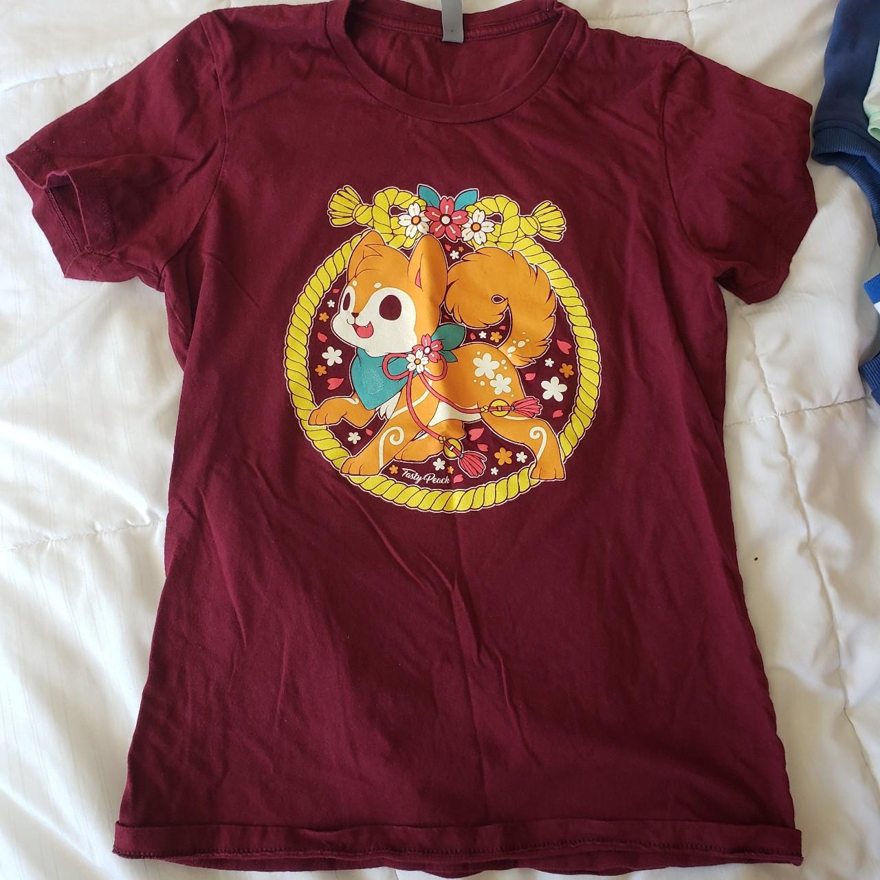Tasty Peach Shiba Inu T-shirt I got this from a... - Depop
