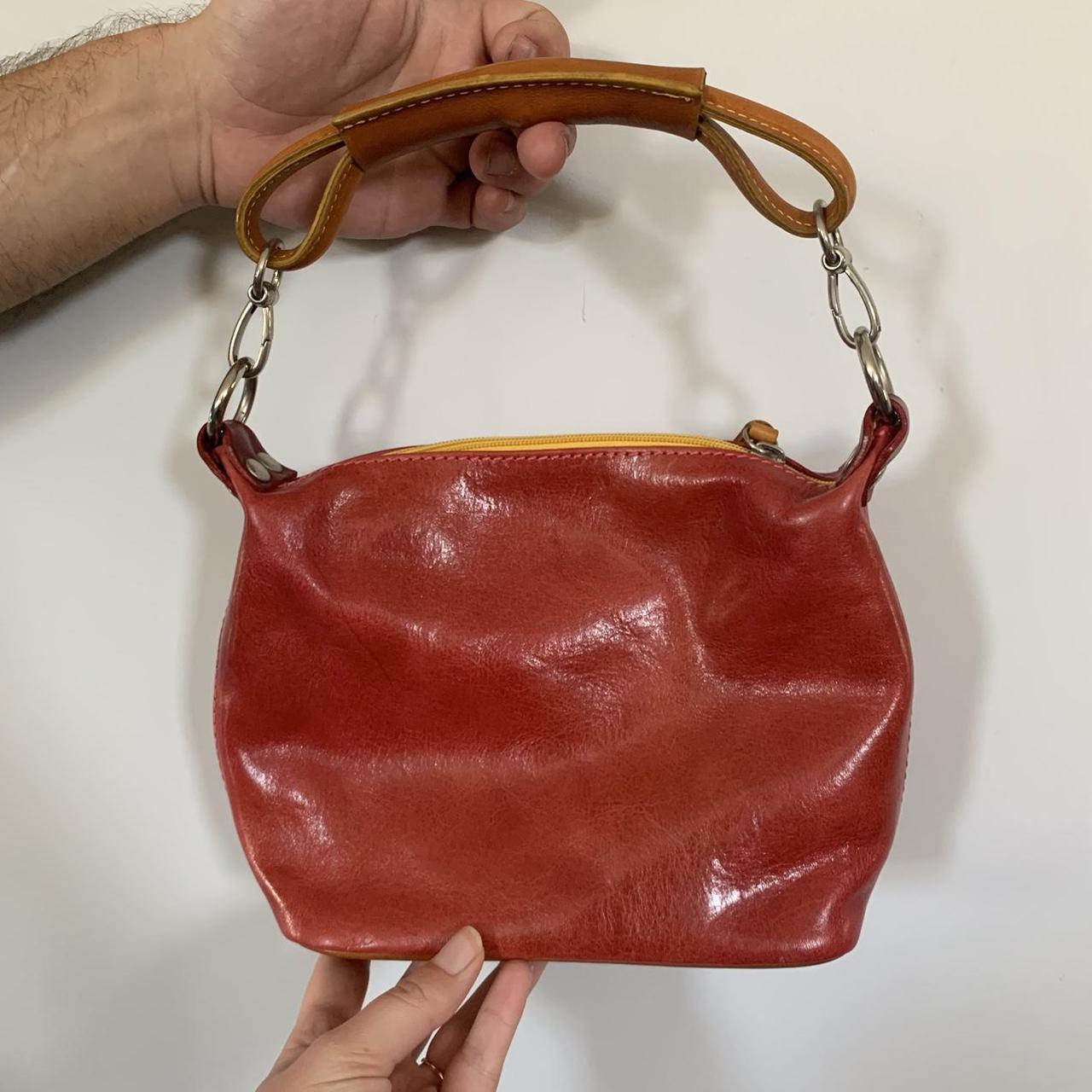 Made in Italy leather handbag 🩷 This bag features... - Depop
