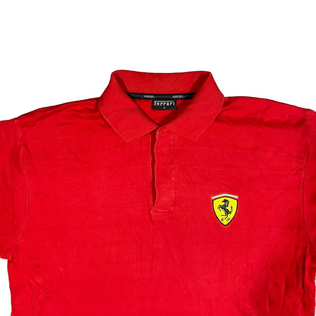 Ferrari Men's Red and Yellow Polo-shirts | Depop