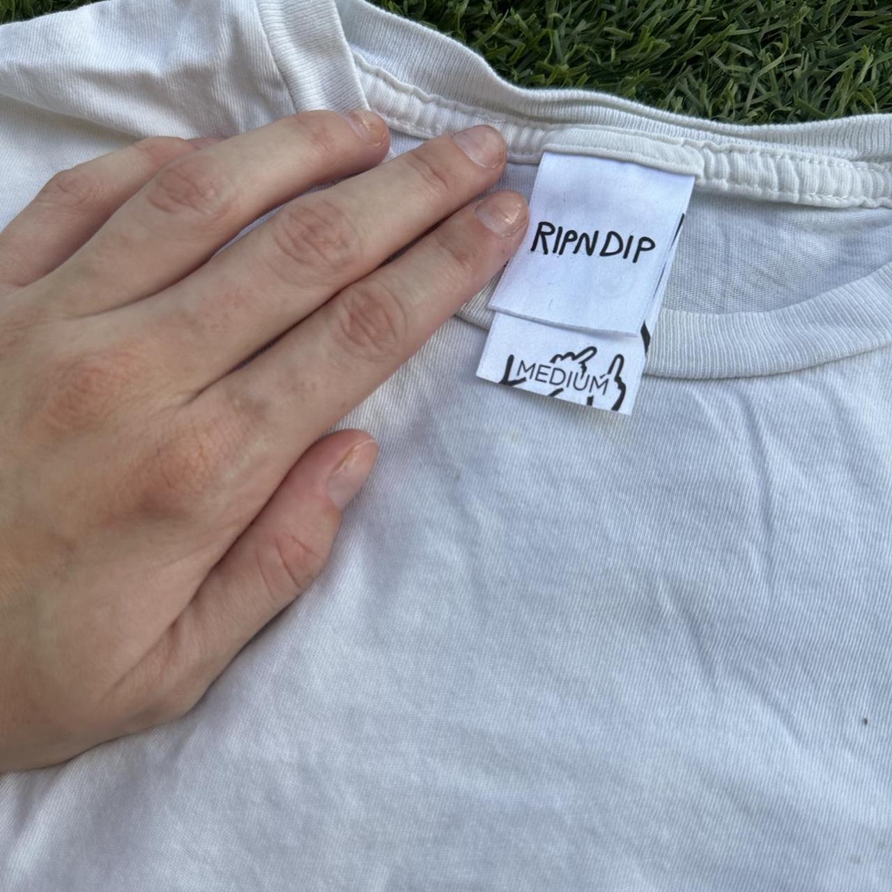 RIPDIP :3 white rip dip tee!! - Depop