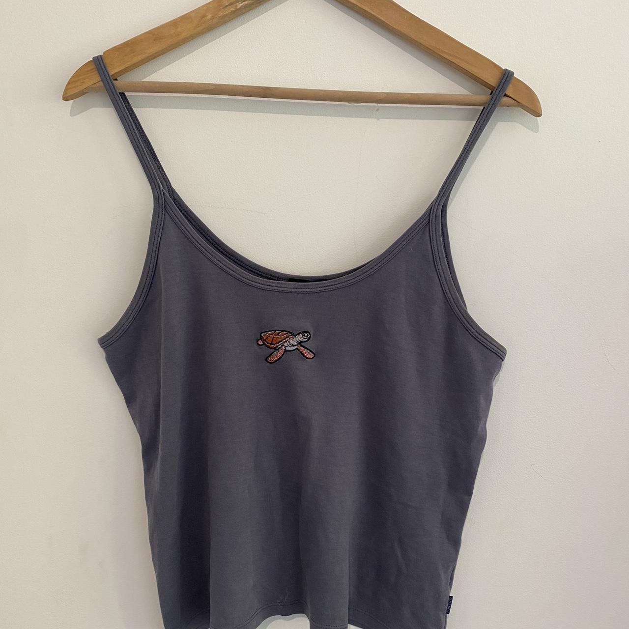 cute little ghanda singlet with embroidered turtle,... - Depop