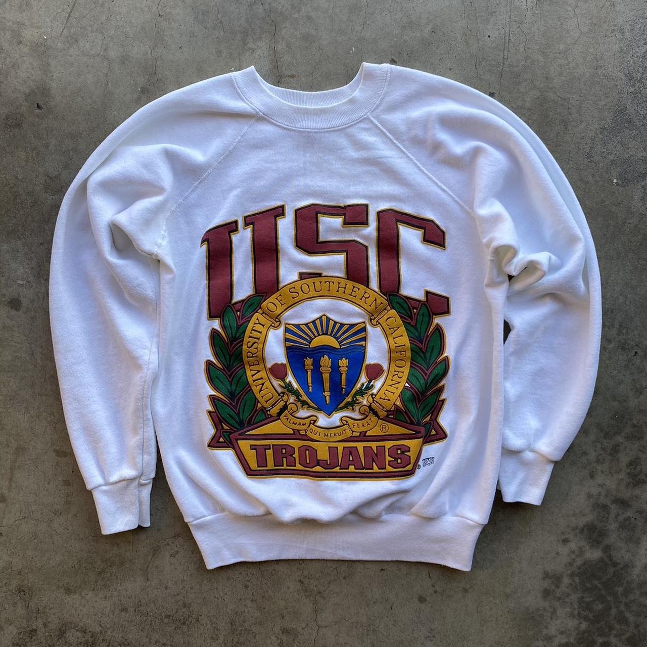 Vintage 80s/90s USC College Sweatshirt Size L... - Depop