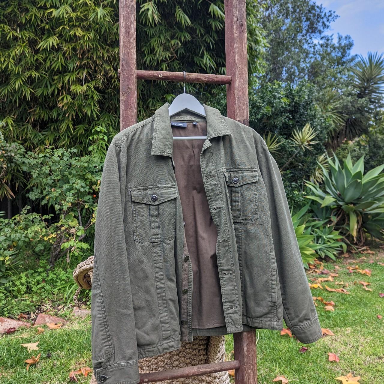 Kenji Men's Green and Khaki Jacket | Depop