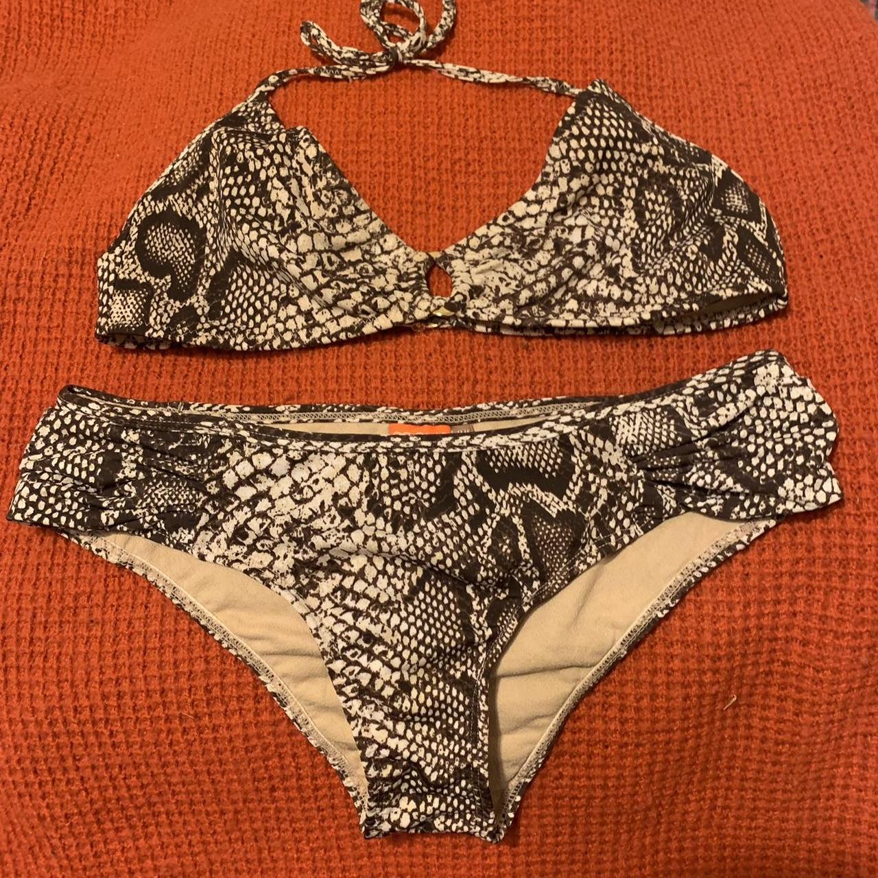 Maya Women's Brown and Tan Bikini-and-tankini-bottoms | Depop