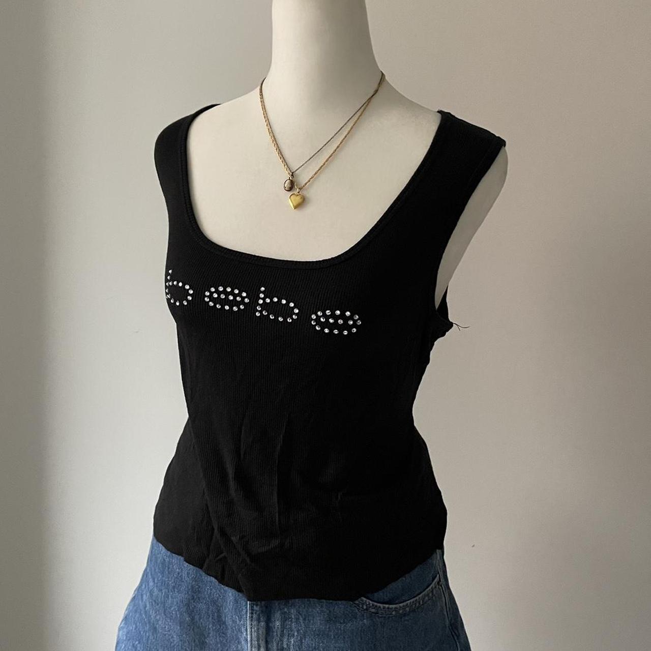 Bebe bedazzled tank Item details -size medium | Depop