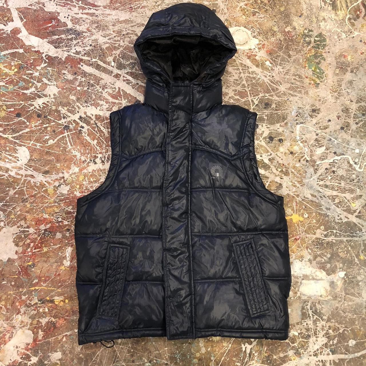Y2K Akademiks Puffer Vest Size L W:23.5in L27in... - Depop