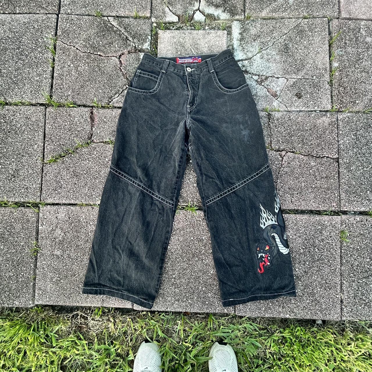 Vintage Jnco Wide Leg Baggy Jeans. Crazy snake... - Depop