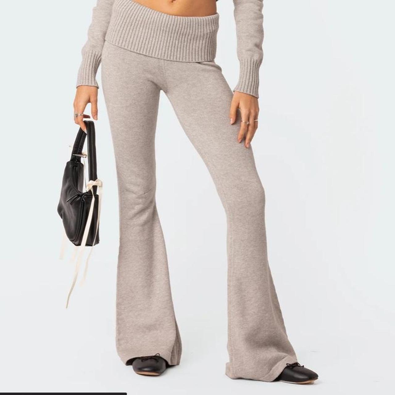 Super soft and comfy grey flare pants - Depop