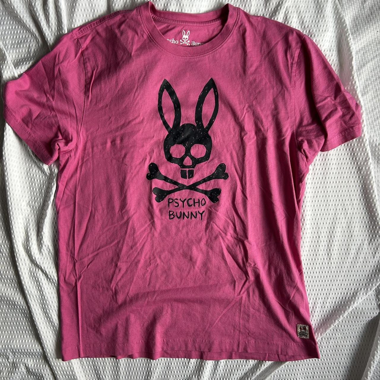 Psycho Bunny Pink Tee Size 6/Large HAND PICKED &... - Depop