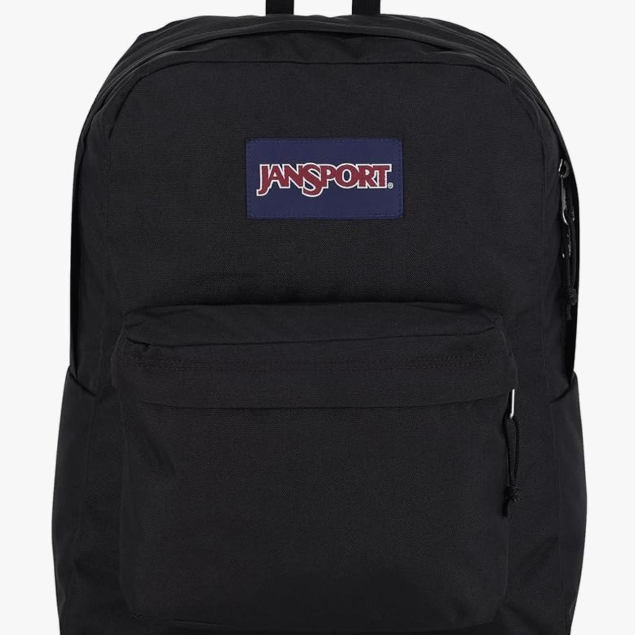 Black Jansport Backpack- two pockets - Depop