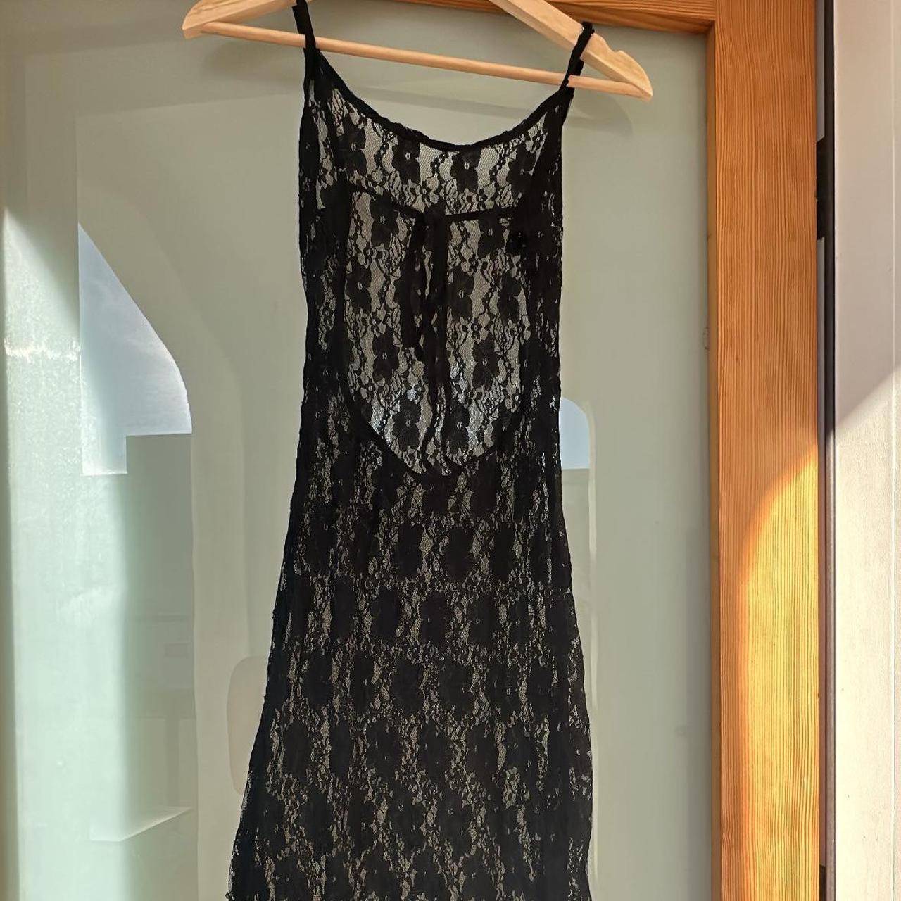 Black Lace See-through Dress This dress fits me and... - Depop