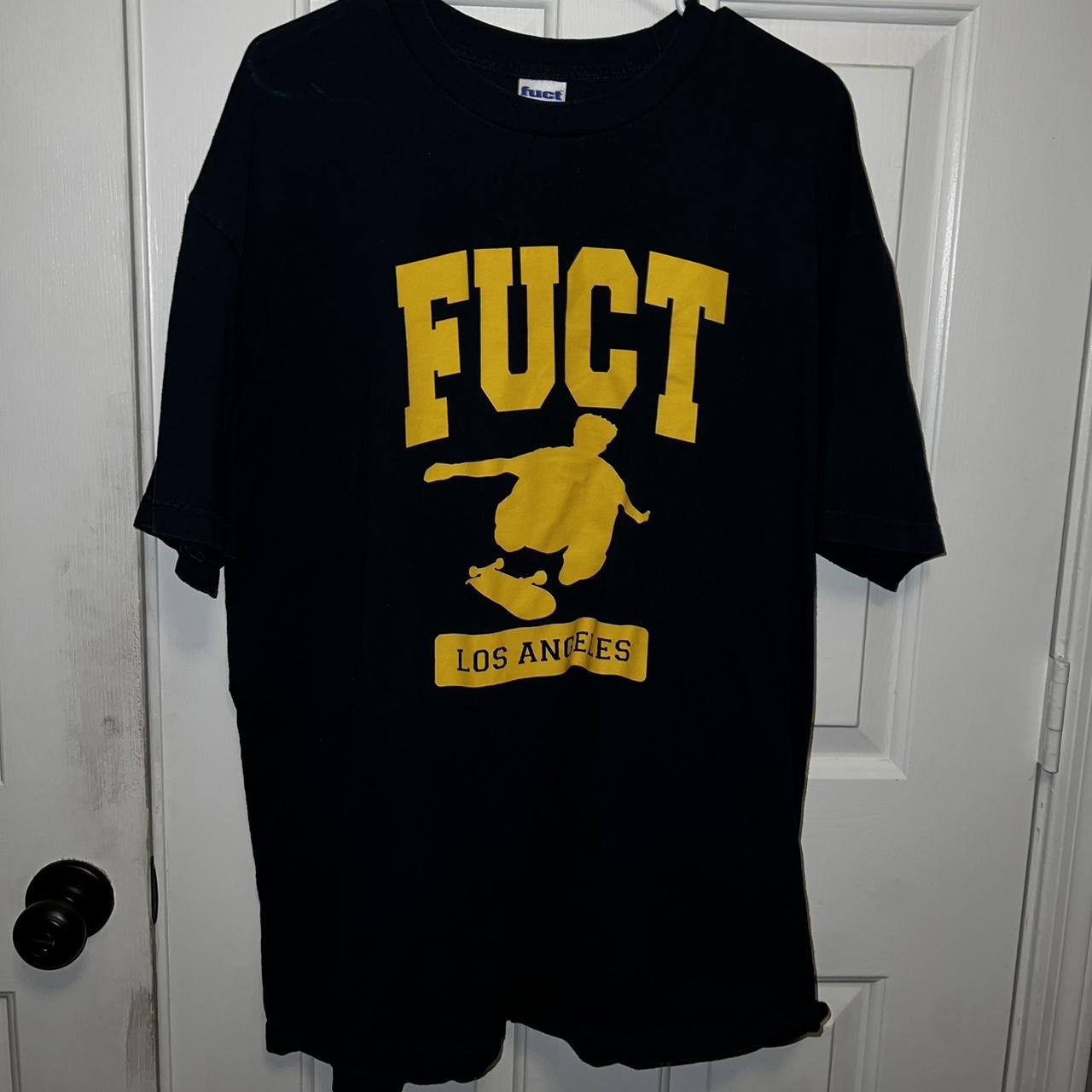 Fuct skate tee, worn a good amount. No cracking on... - Depop