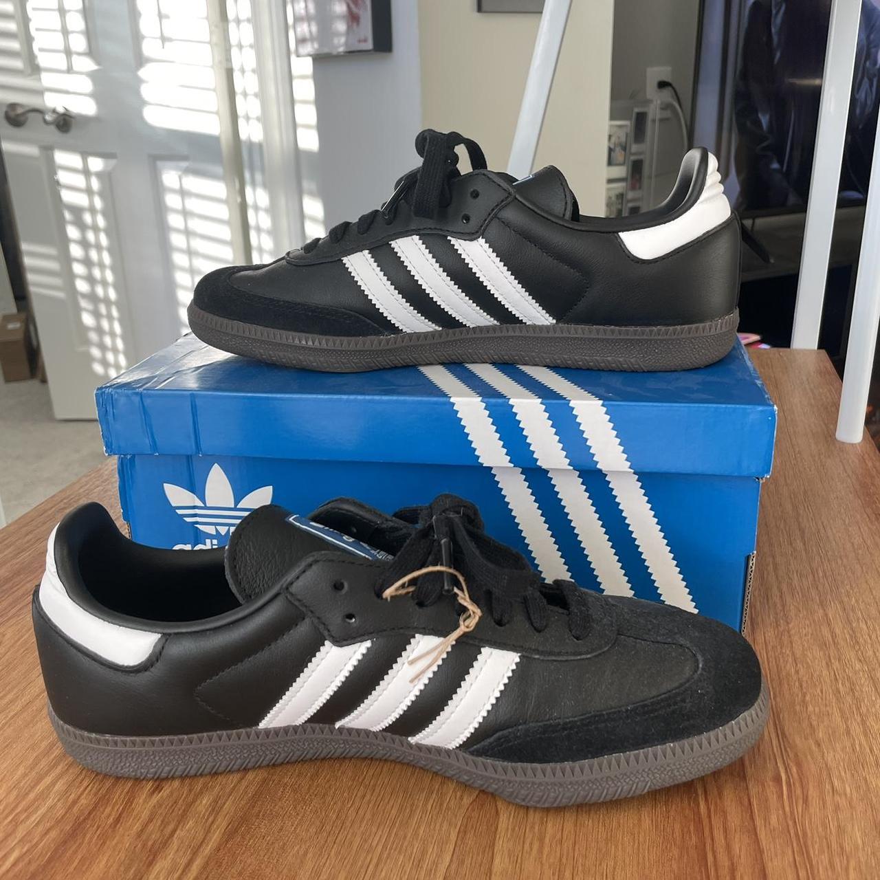 Black Adidas Samba Shoes SAMBA ORIGINALS M 6 / W... - Depop