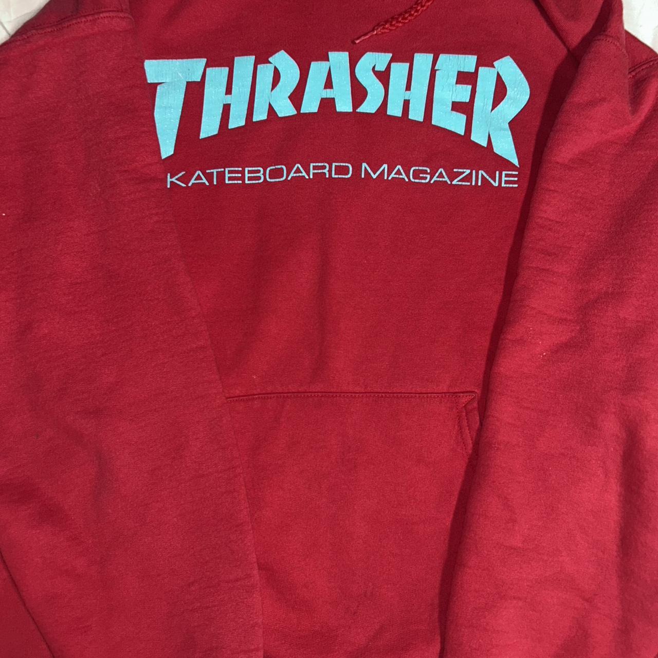 DM BEFORE BUYING!! Vintage red and blue Thrasher... - Depop