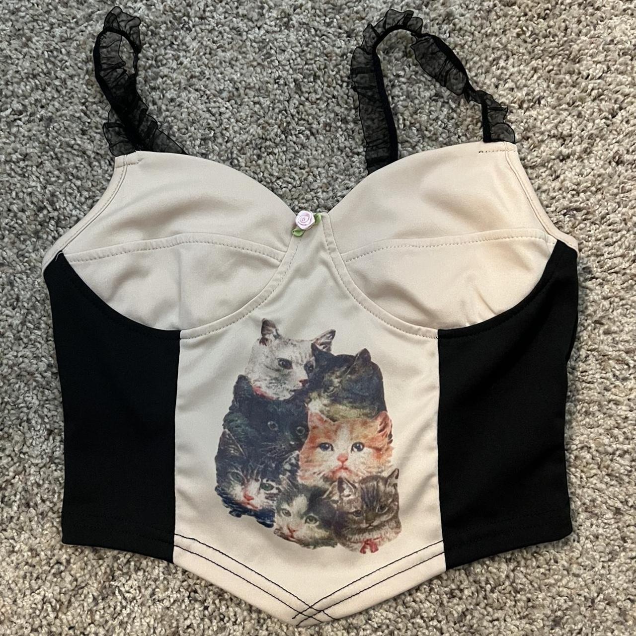 Small cream colored cat corset Vivienne Westwood... - Depop