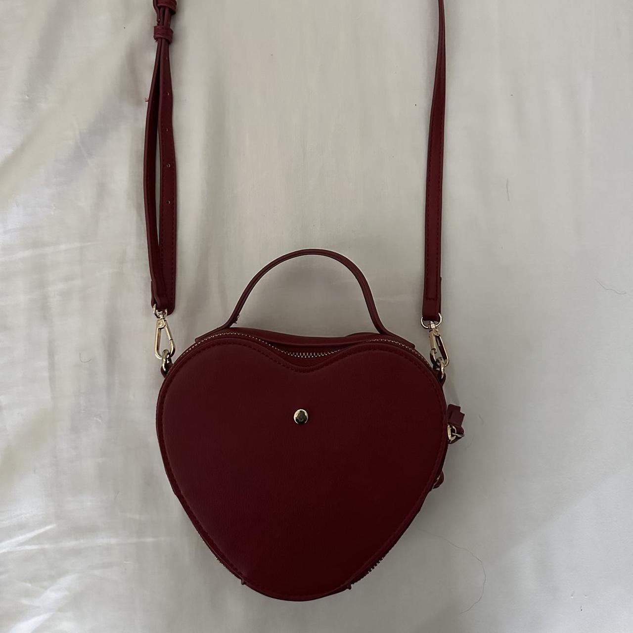 Red Heart Shaped Bag ️ #heart #purses #bag #coach... - Depop