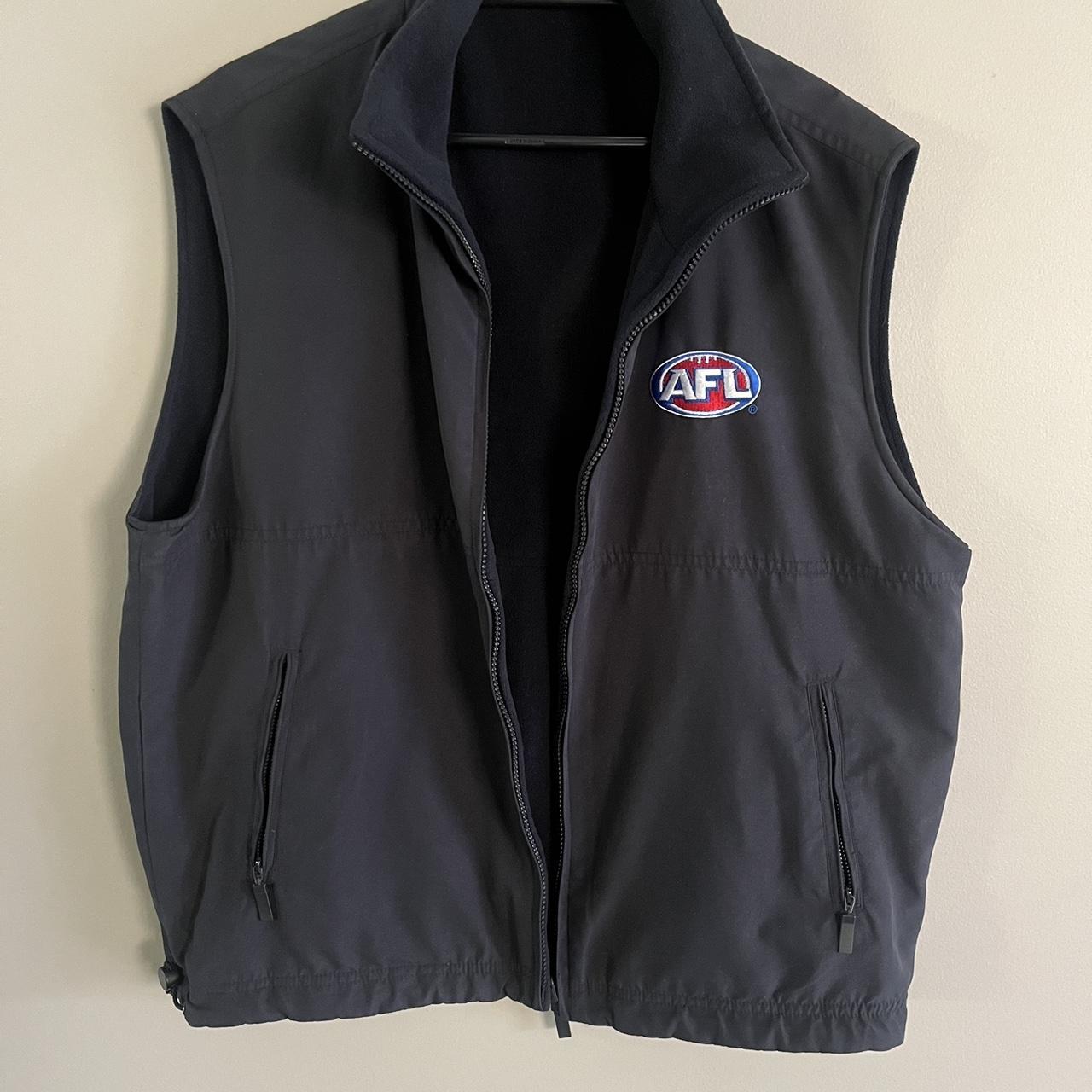 Super rare embroidered AFL vintage vest. Warm cotton... - Depop