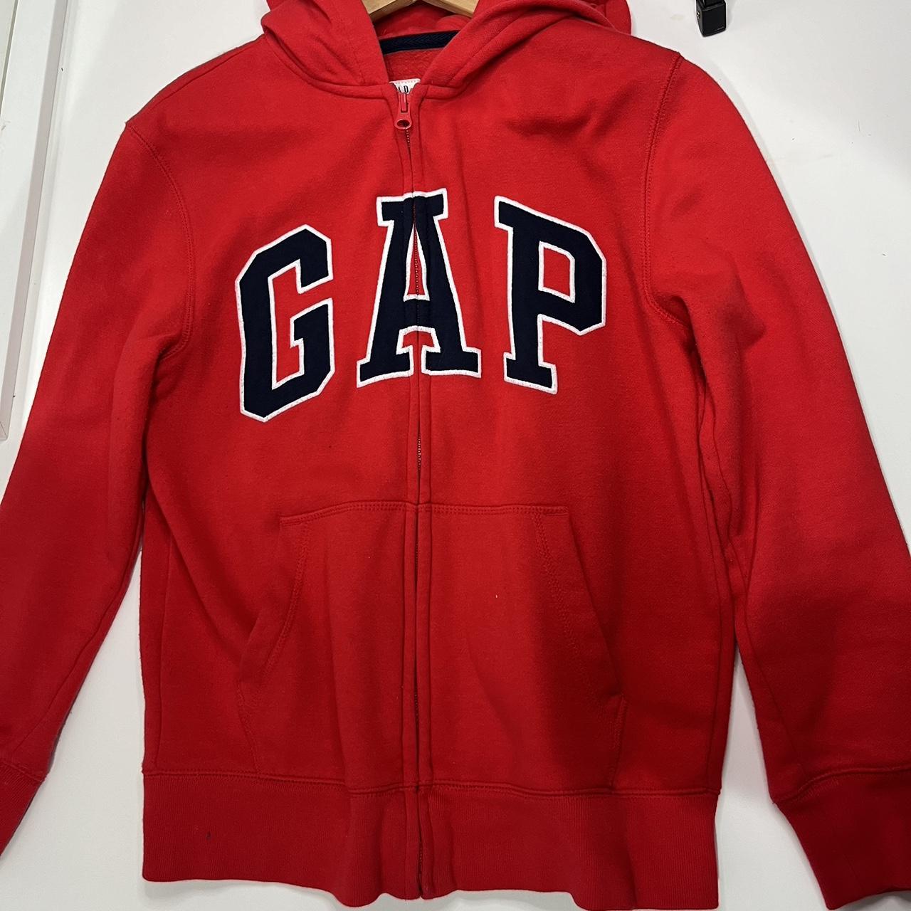 Red GAP hoodie Children’s XL but fits a Women’s... - Depop