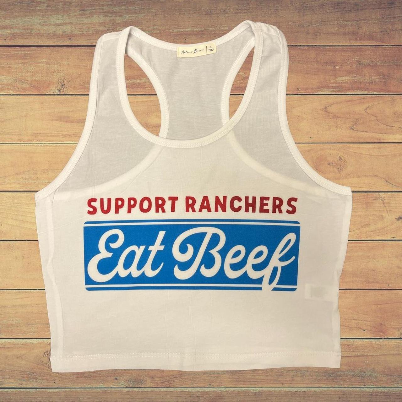 Support ranchers eat beef tank S-L available. Brand... - Depop
