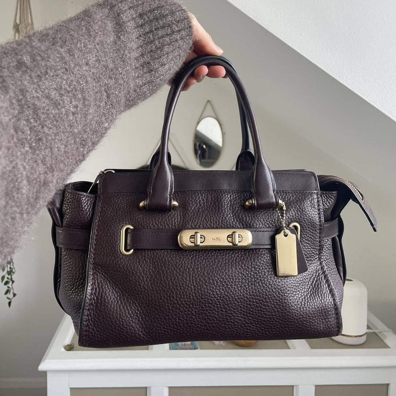 Coach oxblood burgundy brown swagger bag, comes with... | Depop