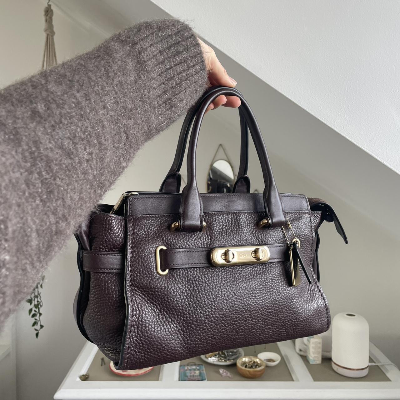 Coach oxblood burgundy brown swagger bag, comes with... | Depop