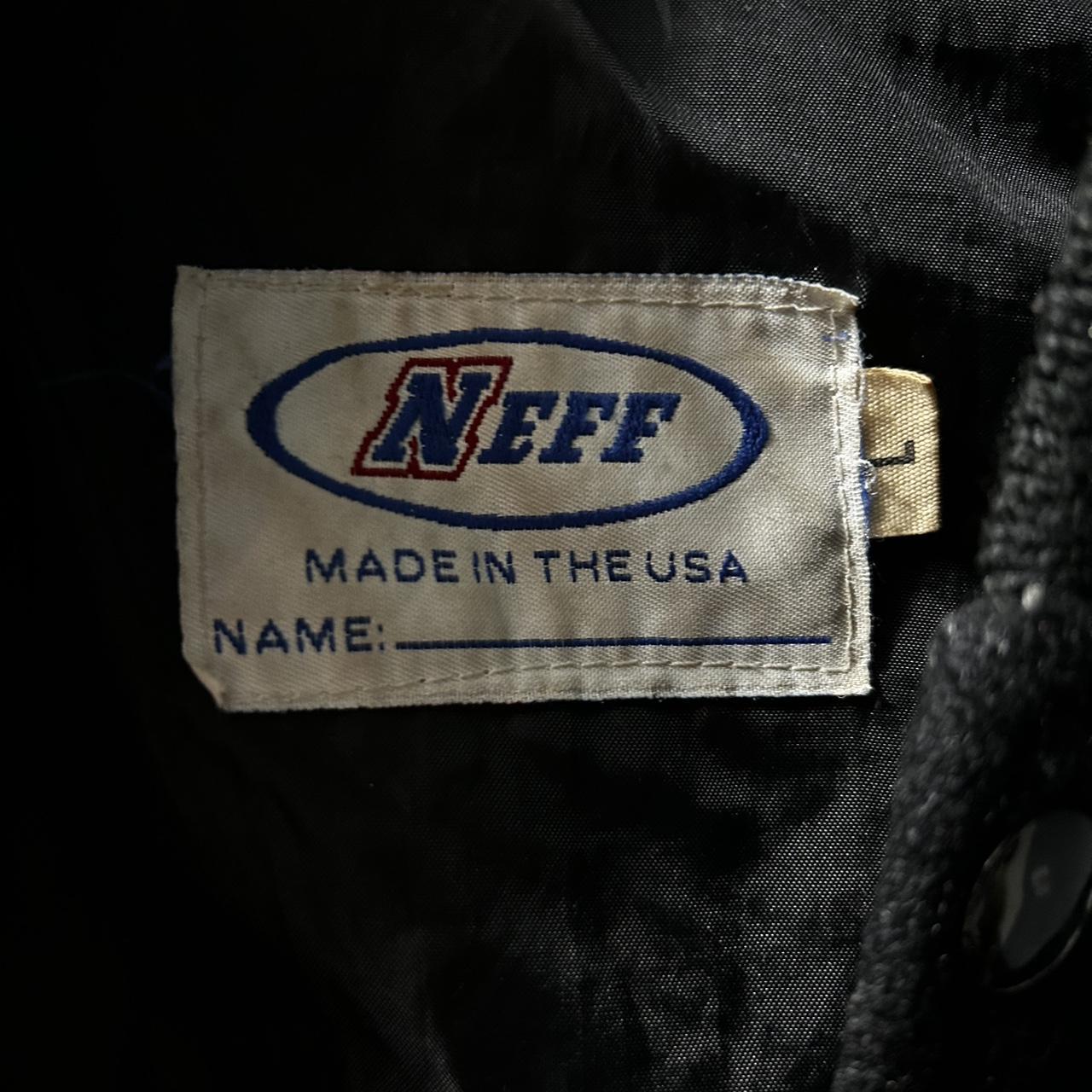 neff vintage varsity jacket Size large but fits... - Depop